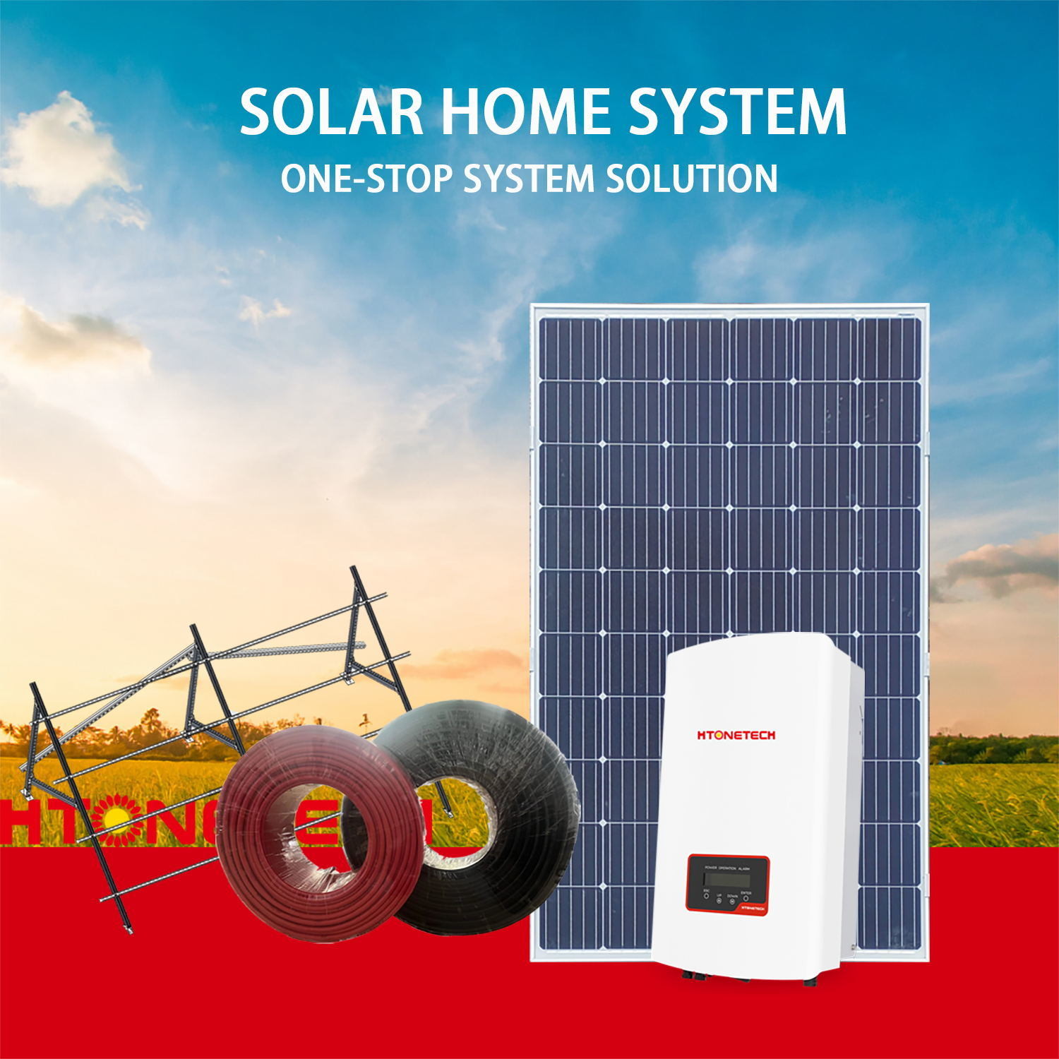 Off Grid Photovoltaic Racking Systems Portable Lighting For Power DC TV Fan