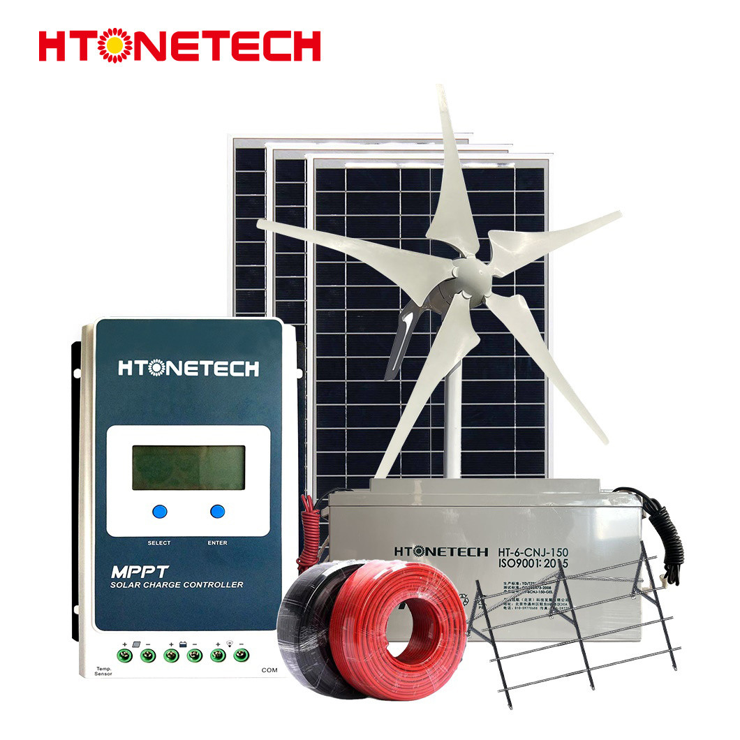 Mono B Grade Grid Connected Solar System With Horizontal Axis Wind ...